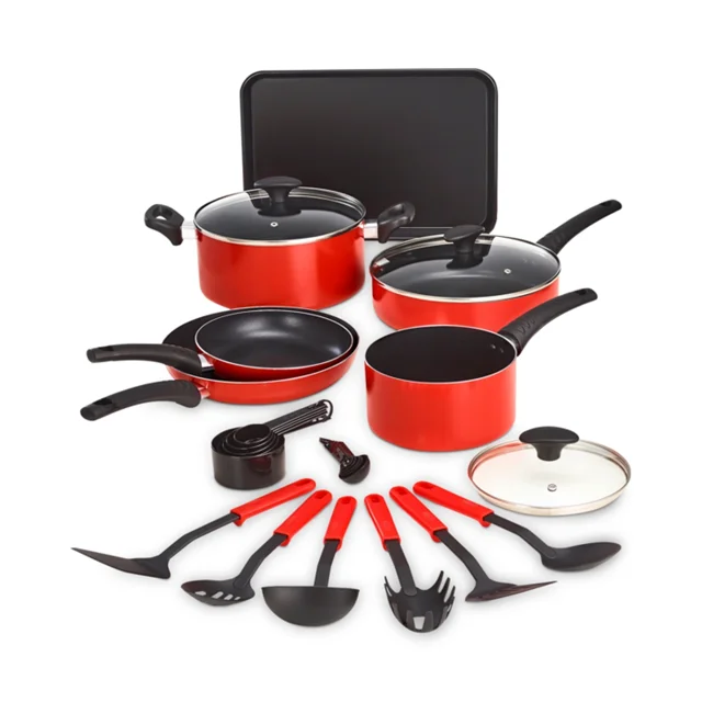 Bella 17-Pc. Cookware Set - Red - Walmart.com