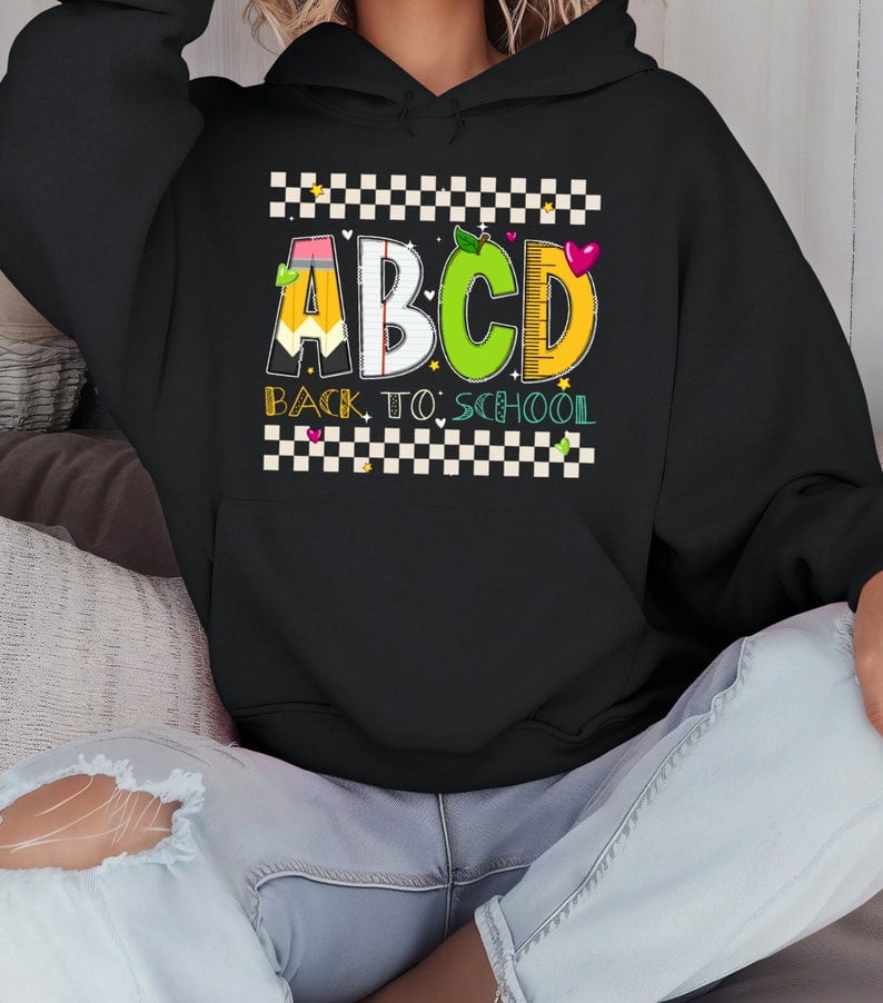 Bella Basics-WM161 NEW BRAND, fleece hoodie, ABCD Back to school Hoodie ...