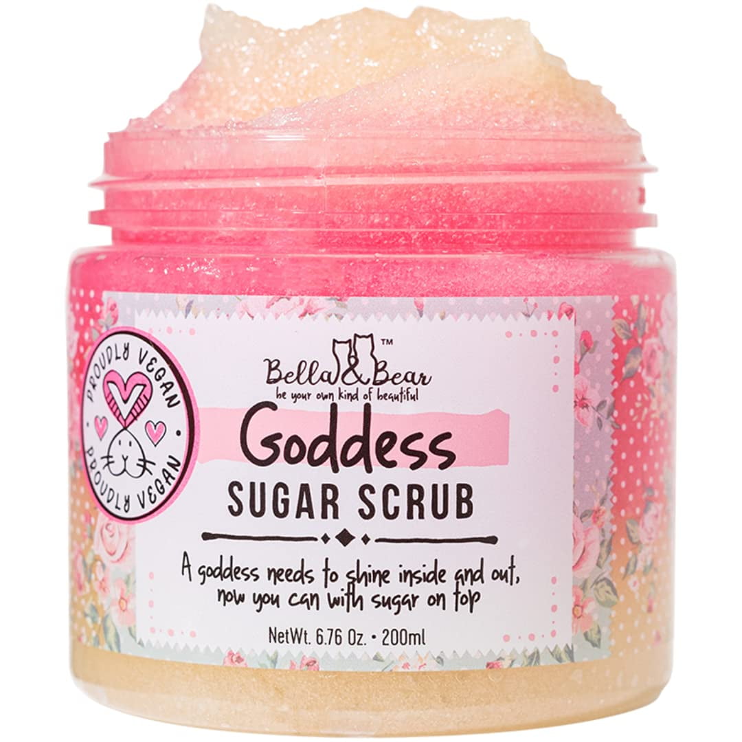 Bella & Bear Goddess IRF13 Sugar Scrub - 3-in-1 Exfoliator, Body Scrub ...