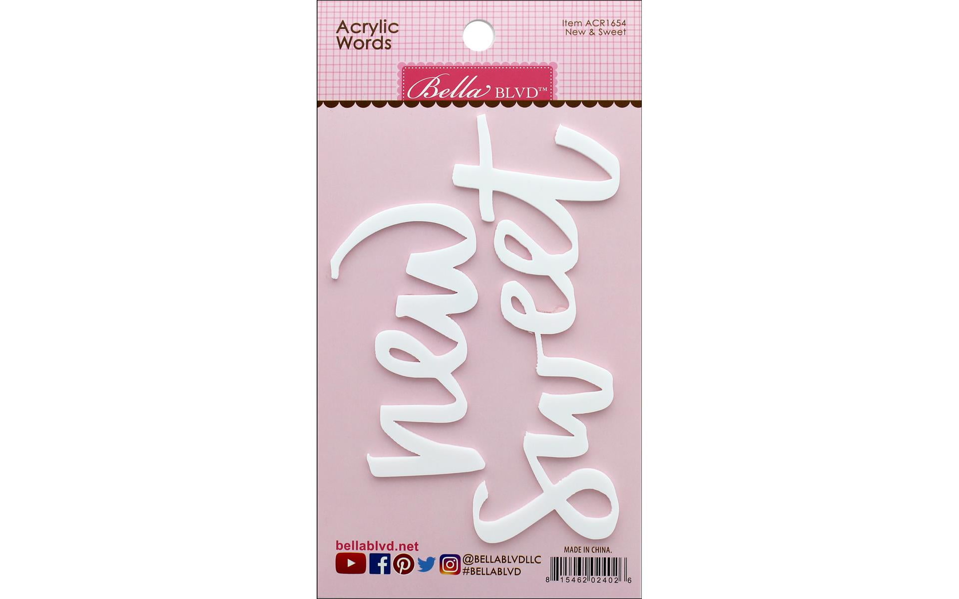 Bella Blvd Acrylic Words Sweet & New White - Walmart.com