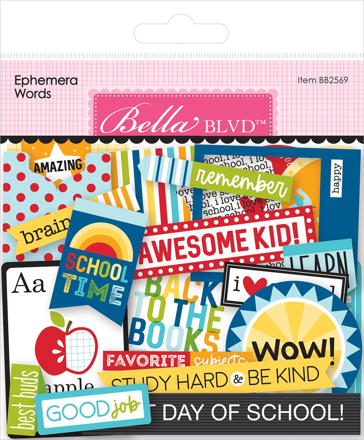 Bella Blvd Cardstock Ephemera-Words, School Is Cool - Walmart.com
