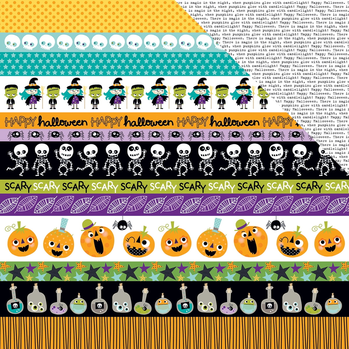 Bella Blvd Spooktacular Collection Halloween 12 X 12 Double Sided Paper ...