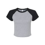 Bella + Canvas 1201 Ladies' Micro Ribbed Raglan Baby Tee (2 PACK ...