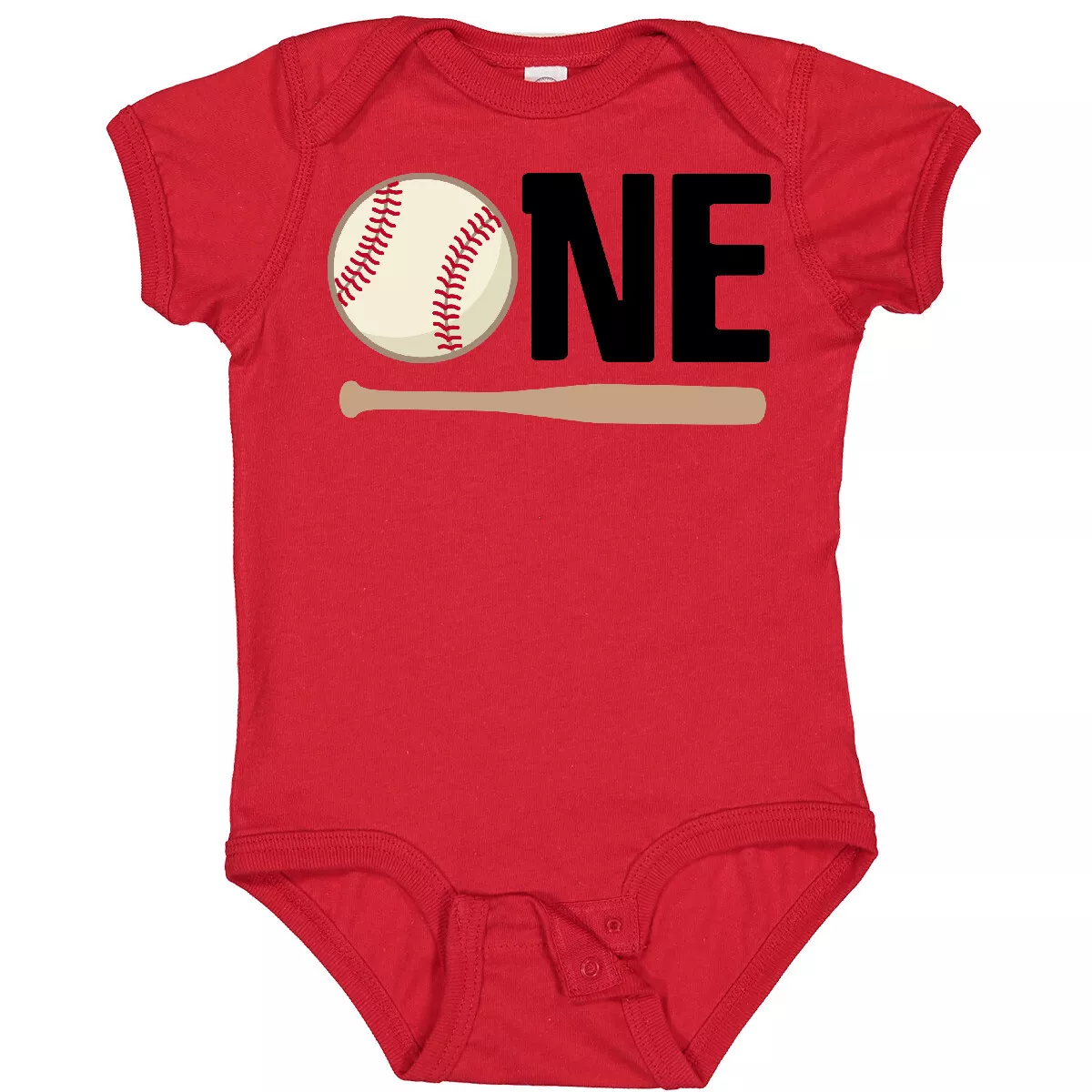 Bella Canvas 1St Birthday Baseball Boys First Baby Bodysuit Babys Bat ...