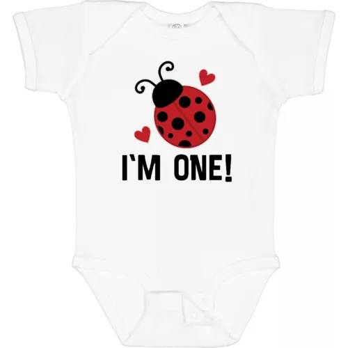Bella Canvas 1st Birthday Ladybug 1 Year Old Baby Bodysuit Childs Im ...