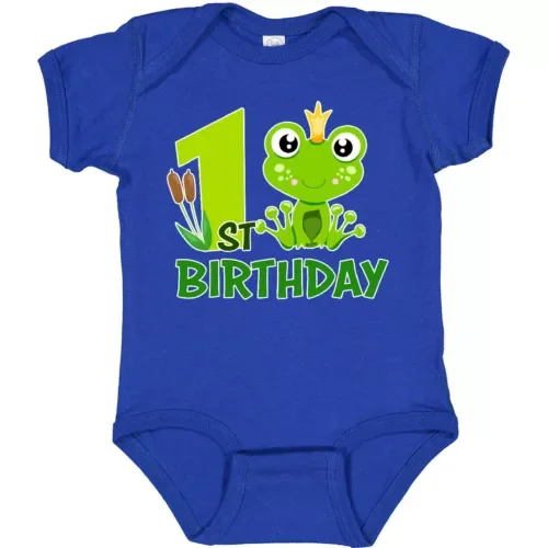 Bella Canvas 1st Birthday Prince Frog Baby Bodysuit Birthdays First ...