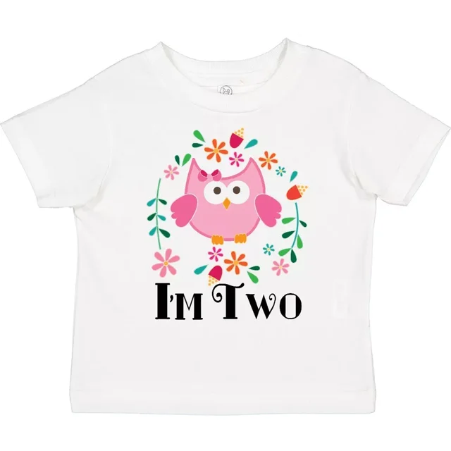 Bella Canvas 2nd Birthday Owl For 2 Year Old Girls Toddler Shirt Two ...