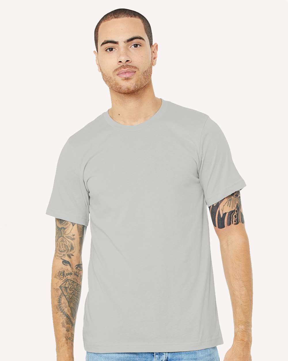 Bella + Canvas 3001Cvc Unisex Heather Cvc Short Sleeve T-Shirt ...