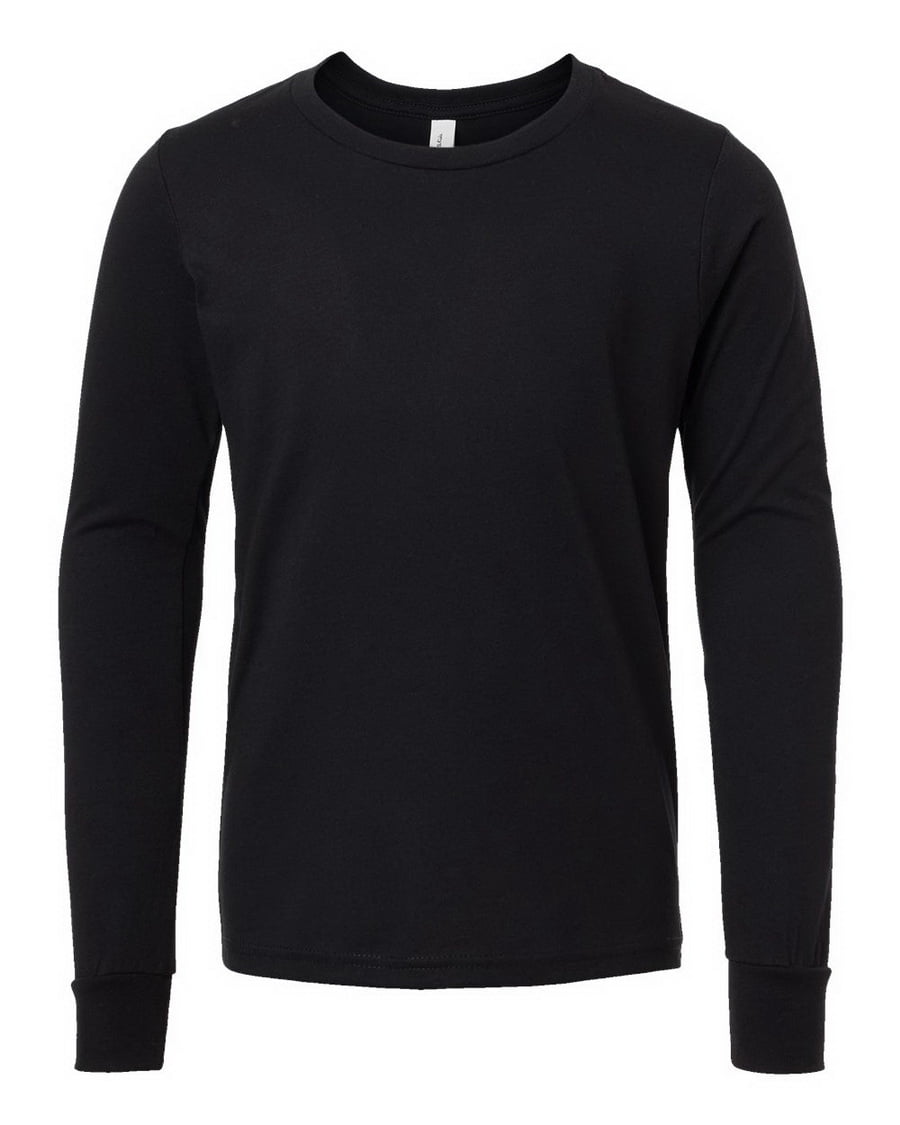 BELLA + CANVAS Youth Heather CVC Long Sleeve Tee - Walmart.com