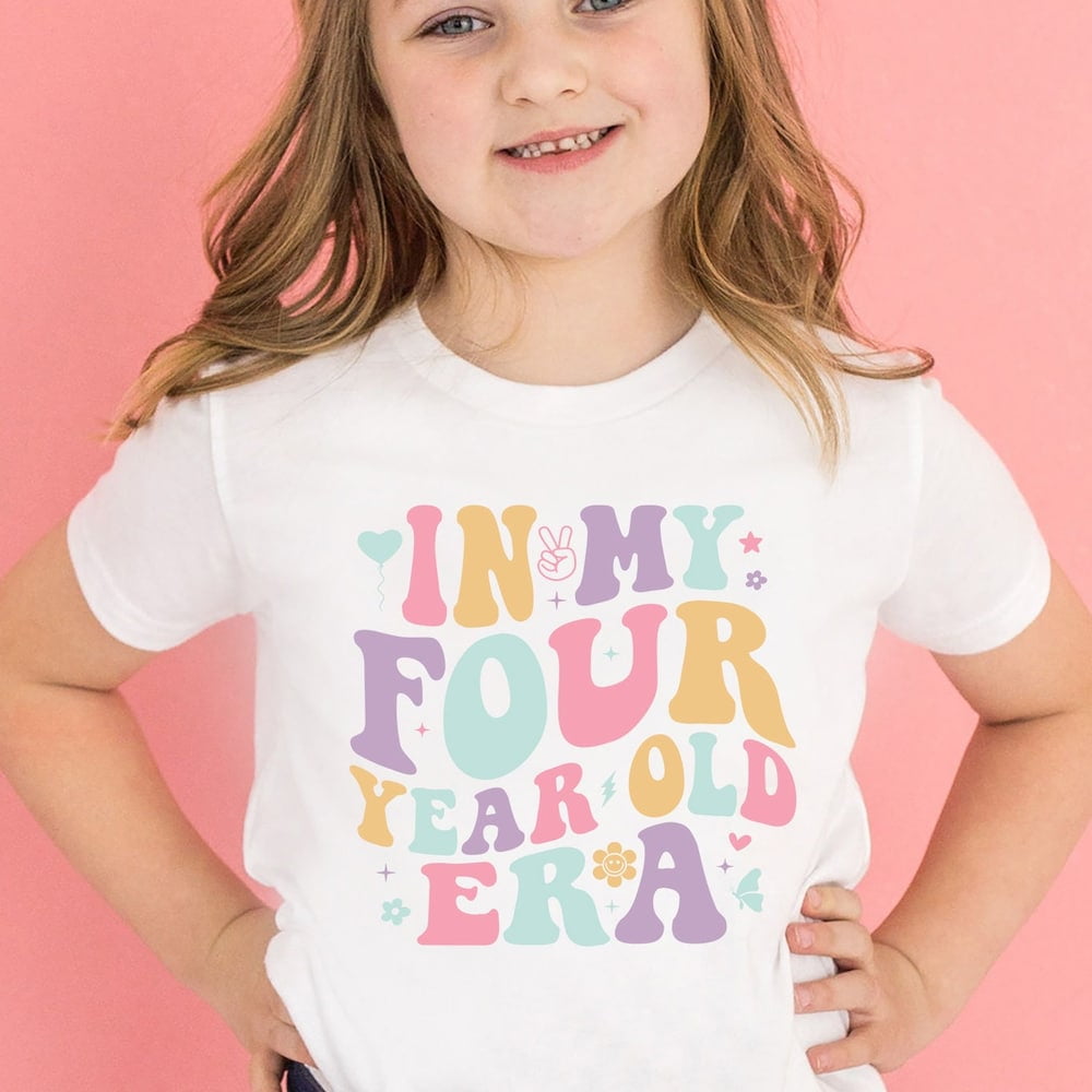 Bella Canvas 4th Birthday Shirt In My Four Year Old Era Shirt Birthday ...
