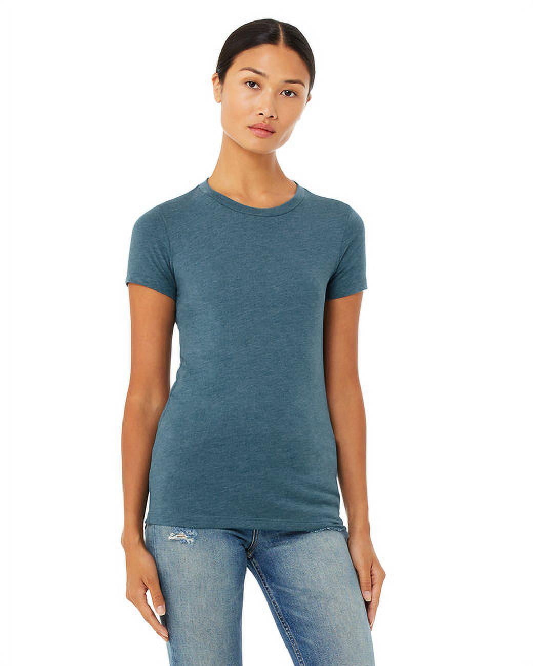 Bella Canvas 6004 Womens The Favorite T Shirt, HTHR DEEP TEAL, L ...