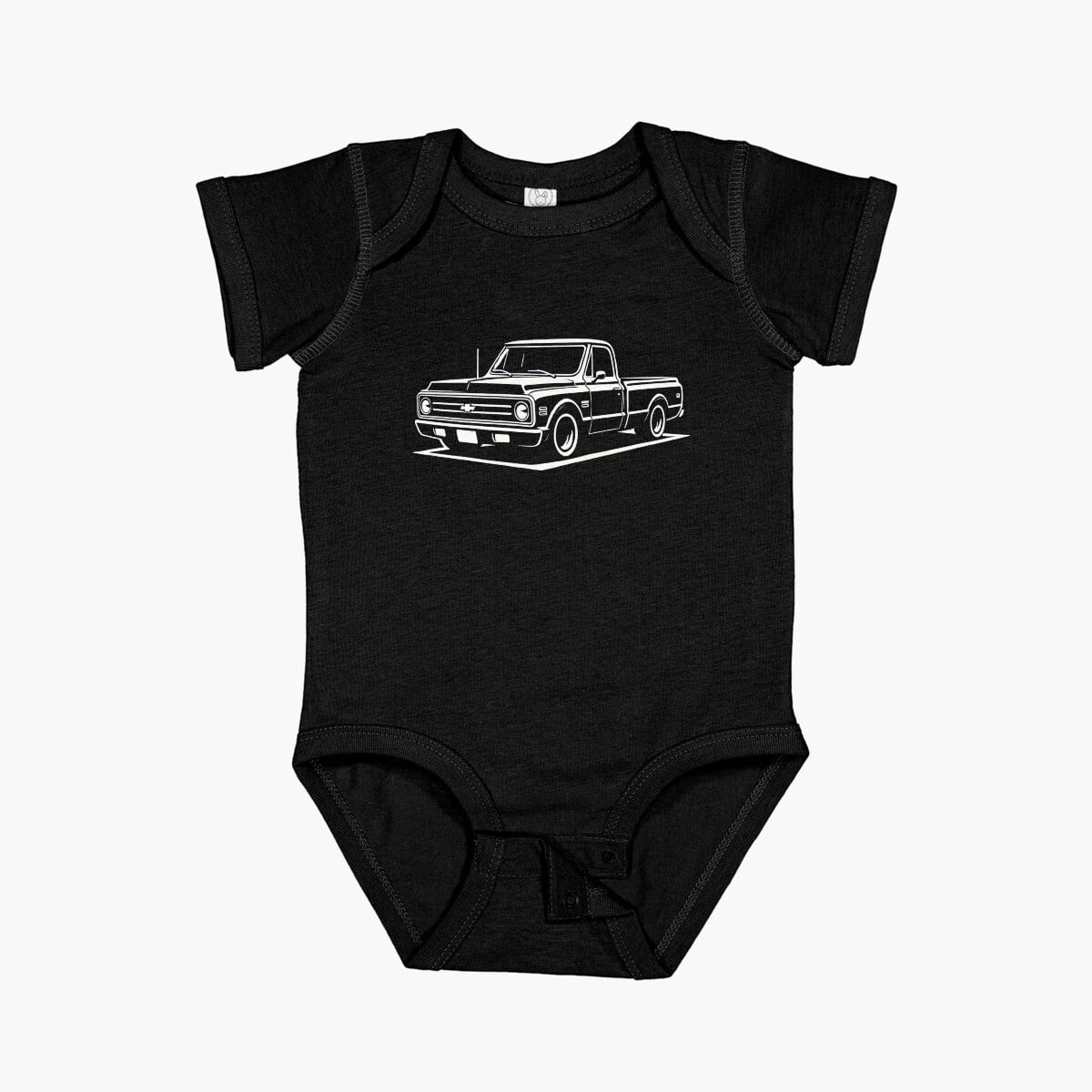 Bella Canvas 72 Chevy C10 Silhouette Short Sleeve Baby One-Piece ...