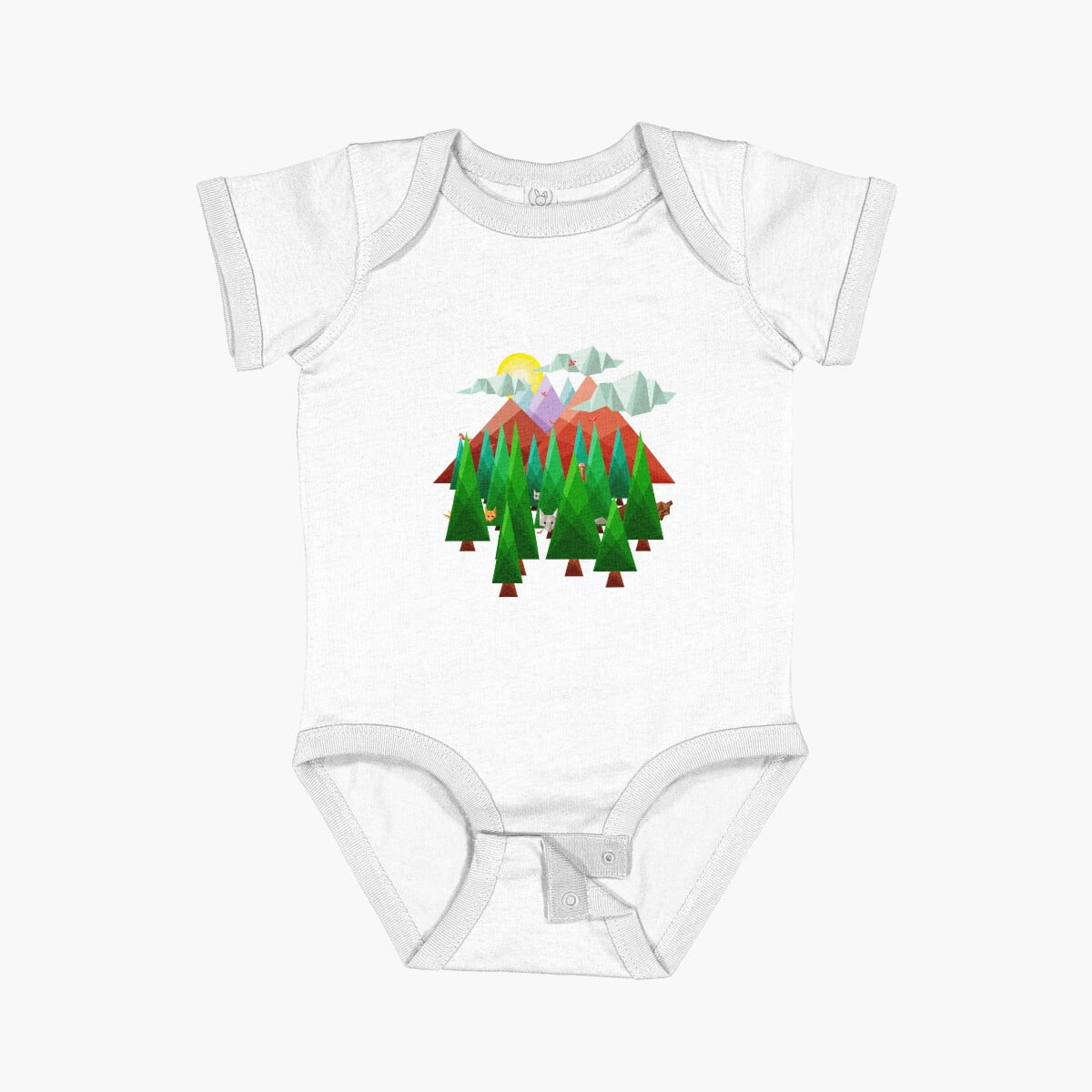 Bella Canvas Abstract Landscape Short Sleeve Baby One-Piece Newborn ...