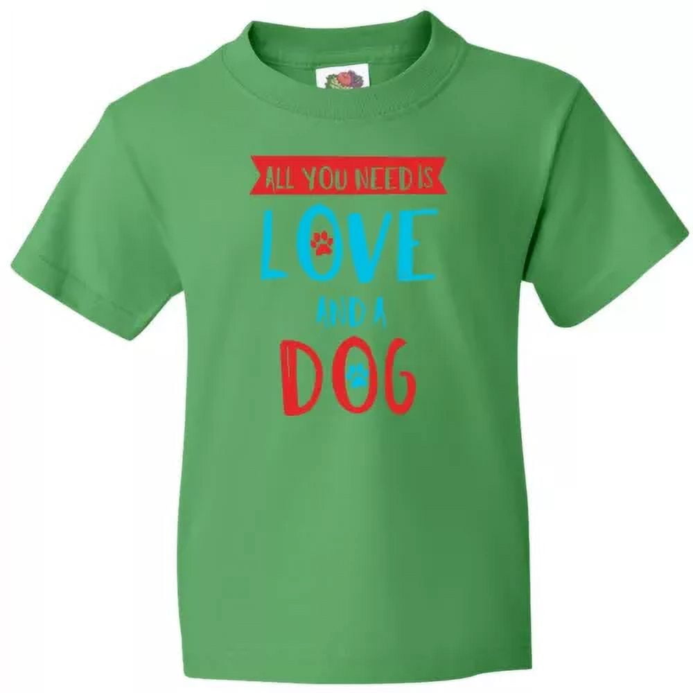 Bella Canvas All You Need Is Love And A Dog, Paws, Paw Prints Toddler T-Shirt Blue - Walmart.com