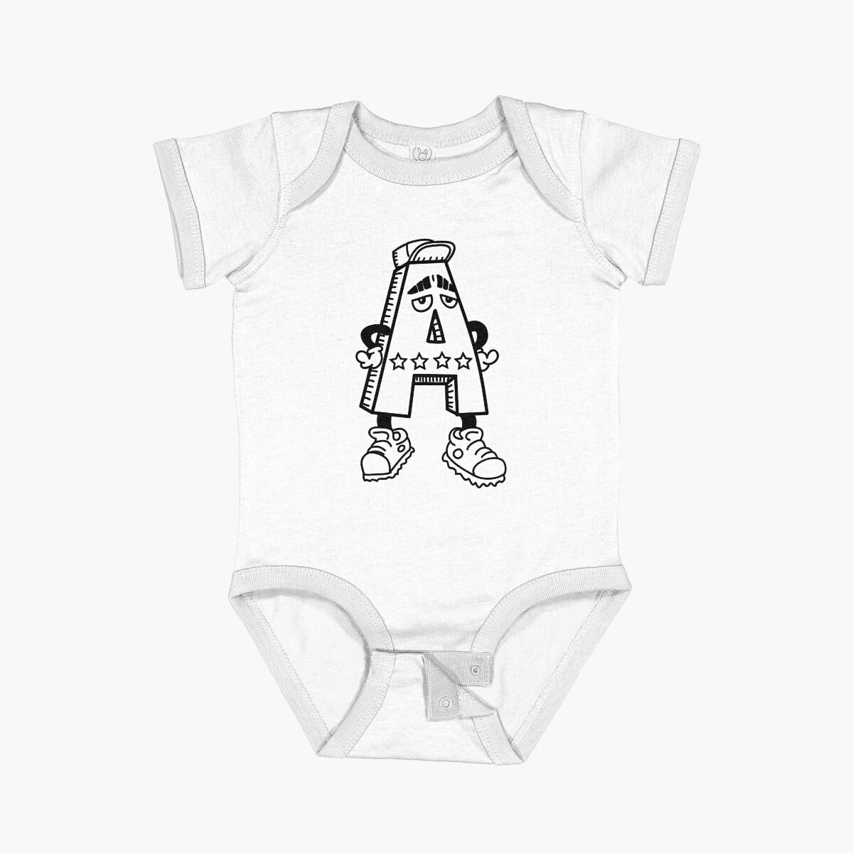 Bella Canvas Alpha A Short Sleeve Baby One-Piece Newborn Gender Neutral ...