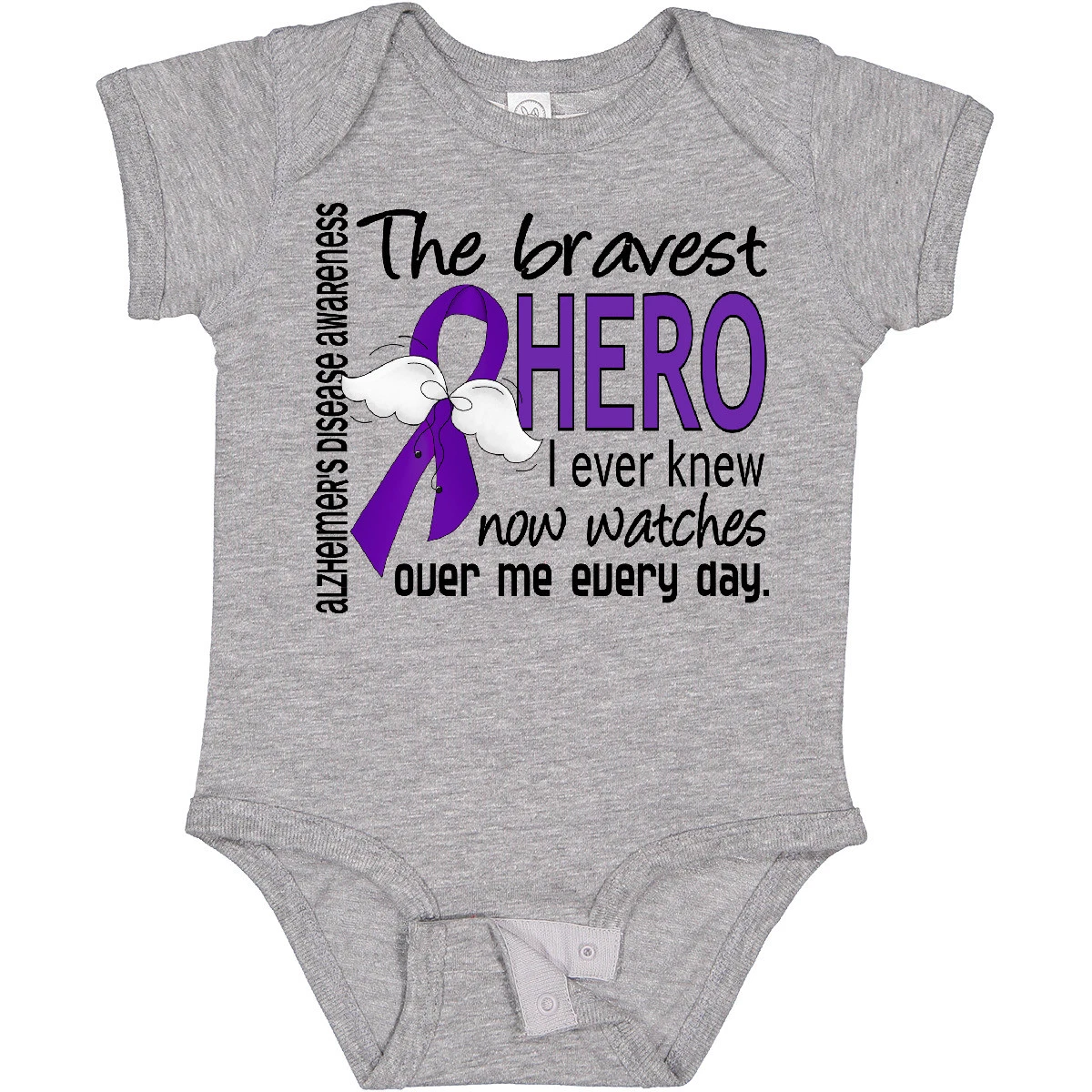 Bella Canvas Alzheimer'S Disease Bravest Hero I Ever Knew 1 Infant ...