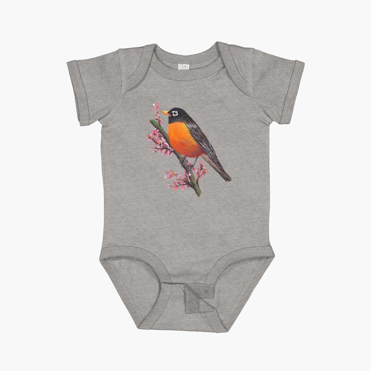 Bella Canvas American Robin Bird Short Sleeve Baby One-Piece Newborn ...