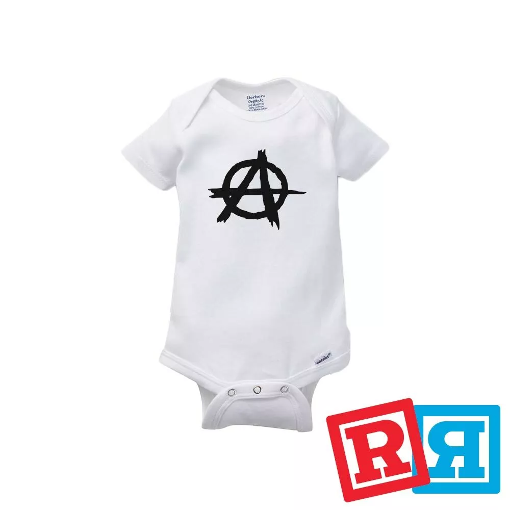 Bella Canvas Anarchy Punk Rock Gerber Baby OnesieÂ® Cotton Unisex White ...