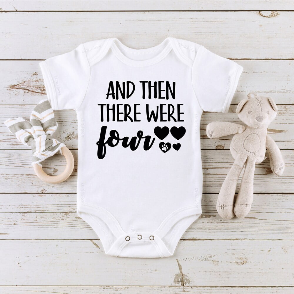 Bella Canvas And Then There Were Four Dog, Pregnancy Announcement, Dog ...