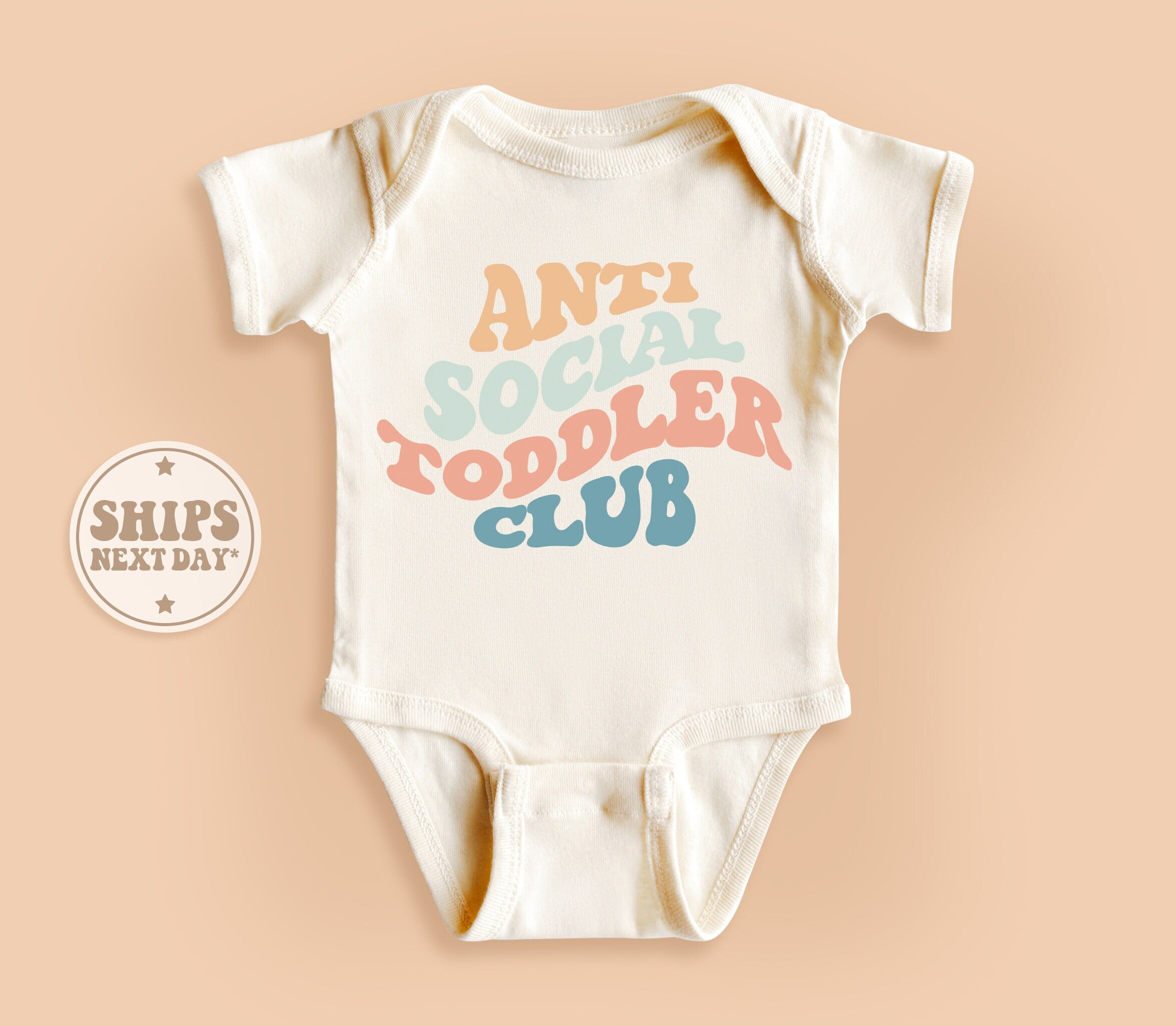 Bella Canvas with Anti Social Toddler Club, Retro Anti Social Kids Gift ...