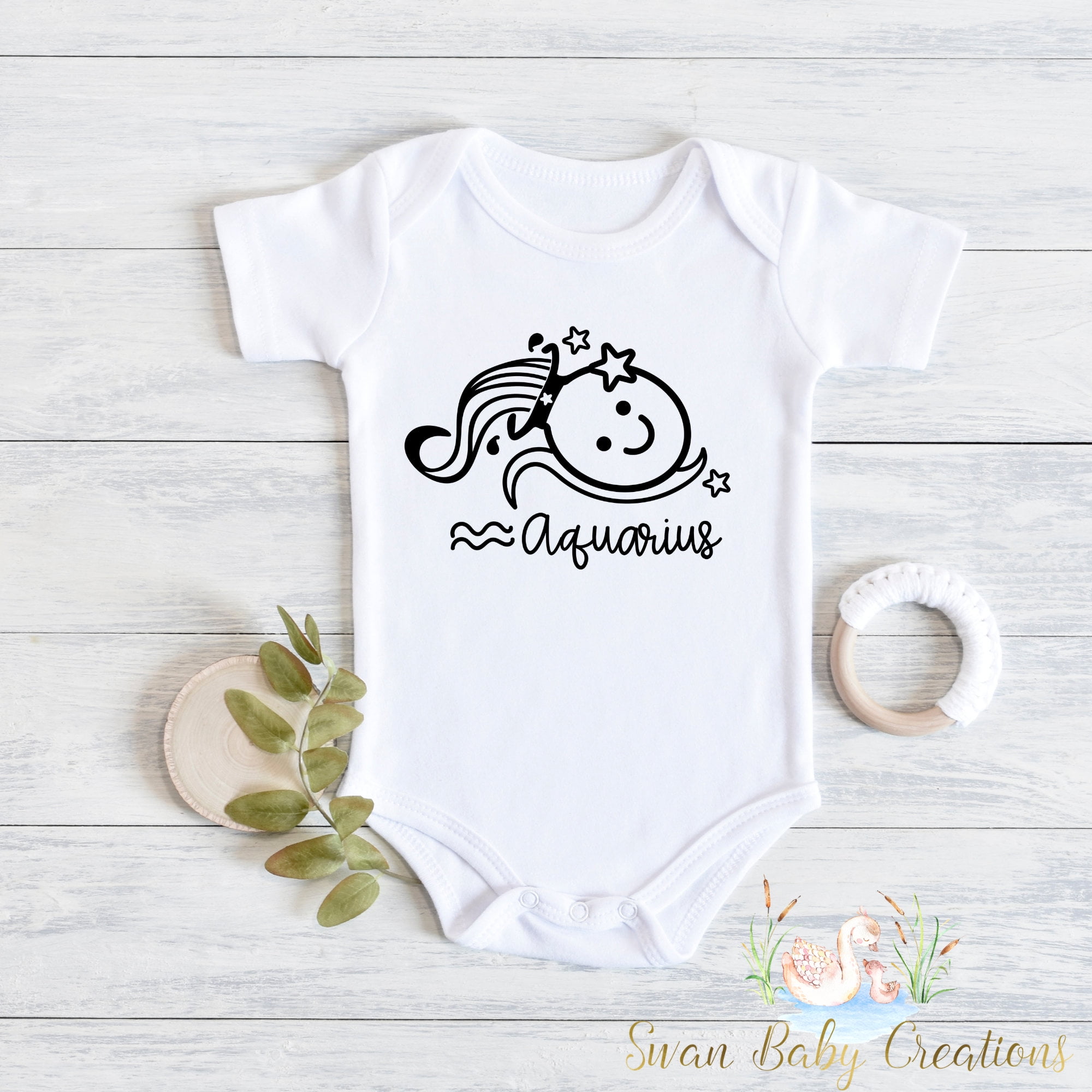 Bella Canvas with Aquarius Zodiac Baby - Horoscope Baby - Astrology ...