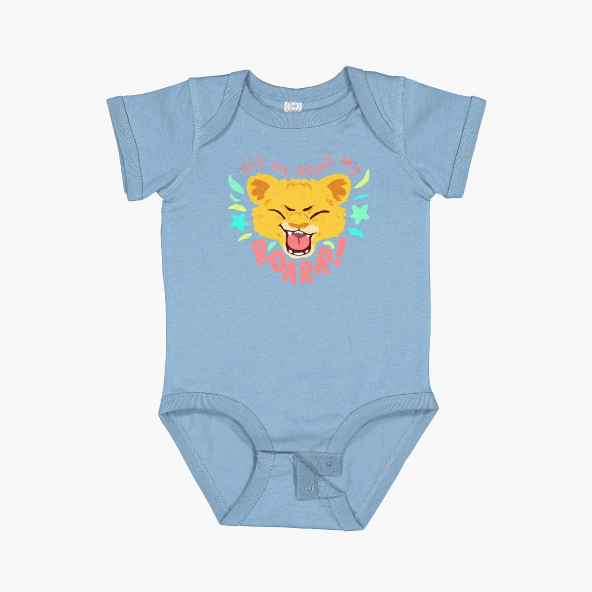 Bella Canvas Ask Me About My Roar! | Cute Lion Cub Toddler Girl T-Shirt ...