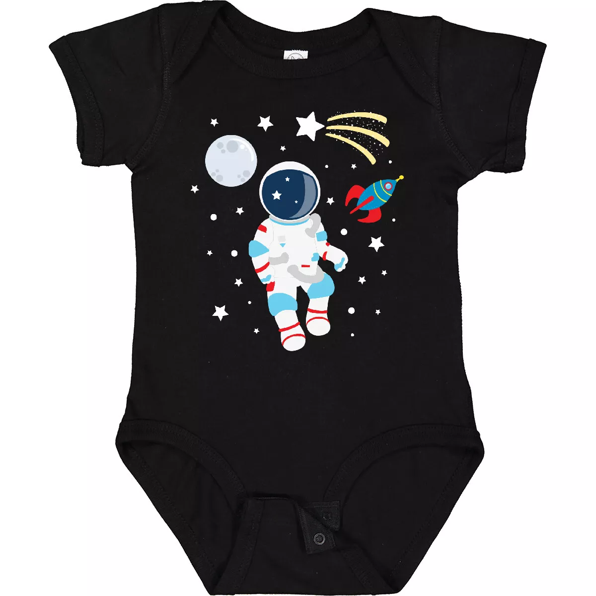 Bella Canvas Astronaut The Moon Spaceship And Shooting Star Baby ...