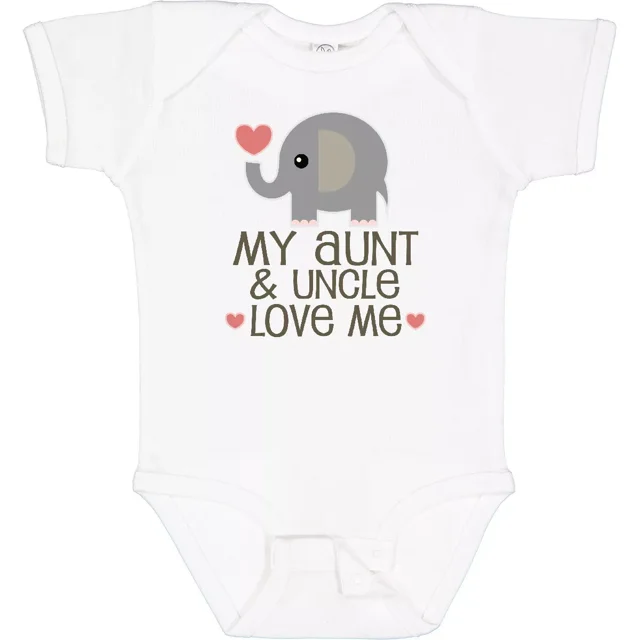 Bella Canvas Aunt And Uncle Love Me Nephew Baby Bodysuit From Childs Boy Girl Idea Baby Bodysuit ...