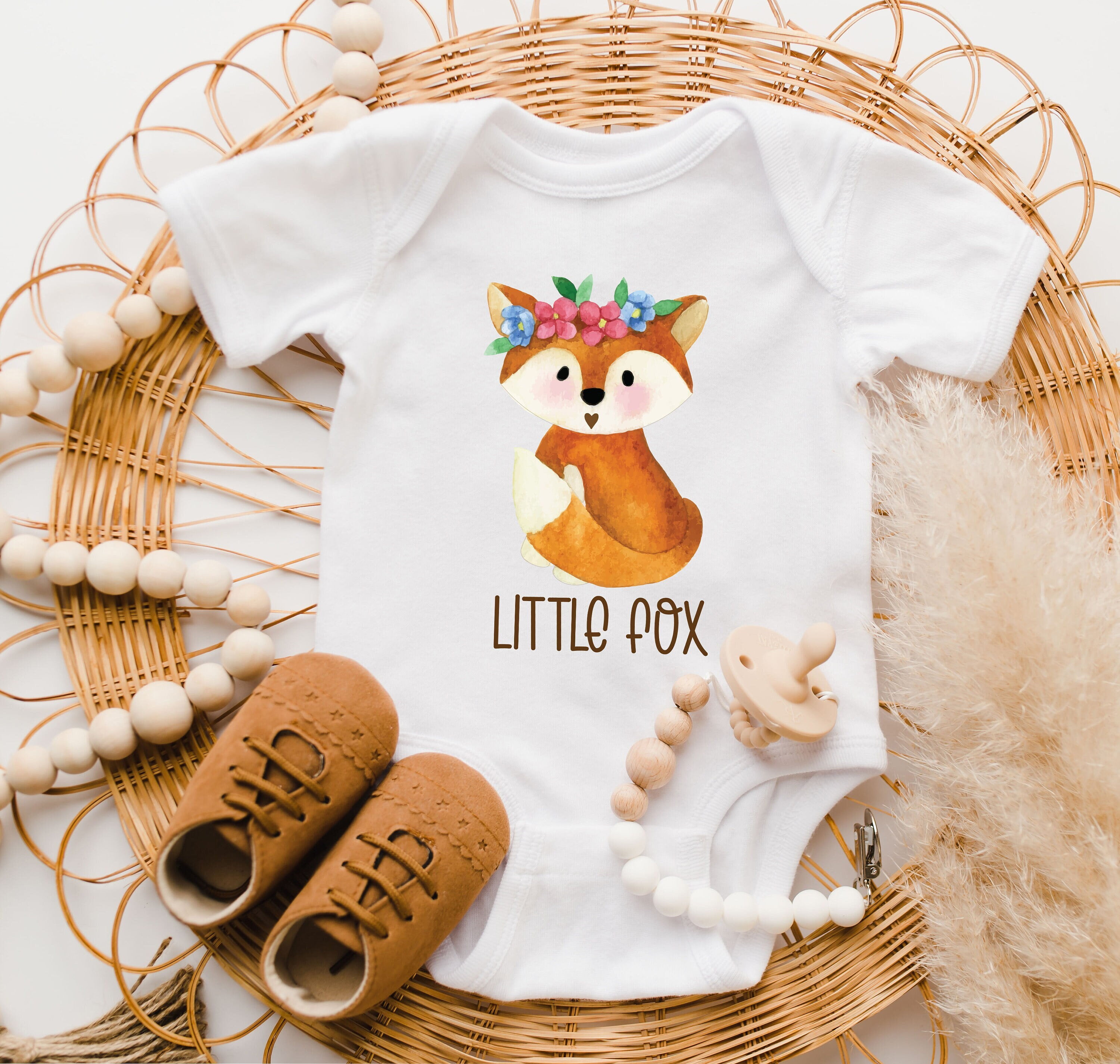 Bella Canvas with Auntie Baby Clothes, Auntie'S Little Fox, Little Fox ...