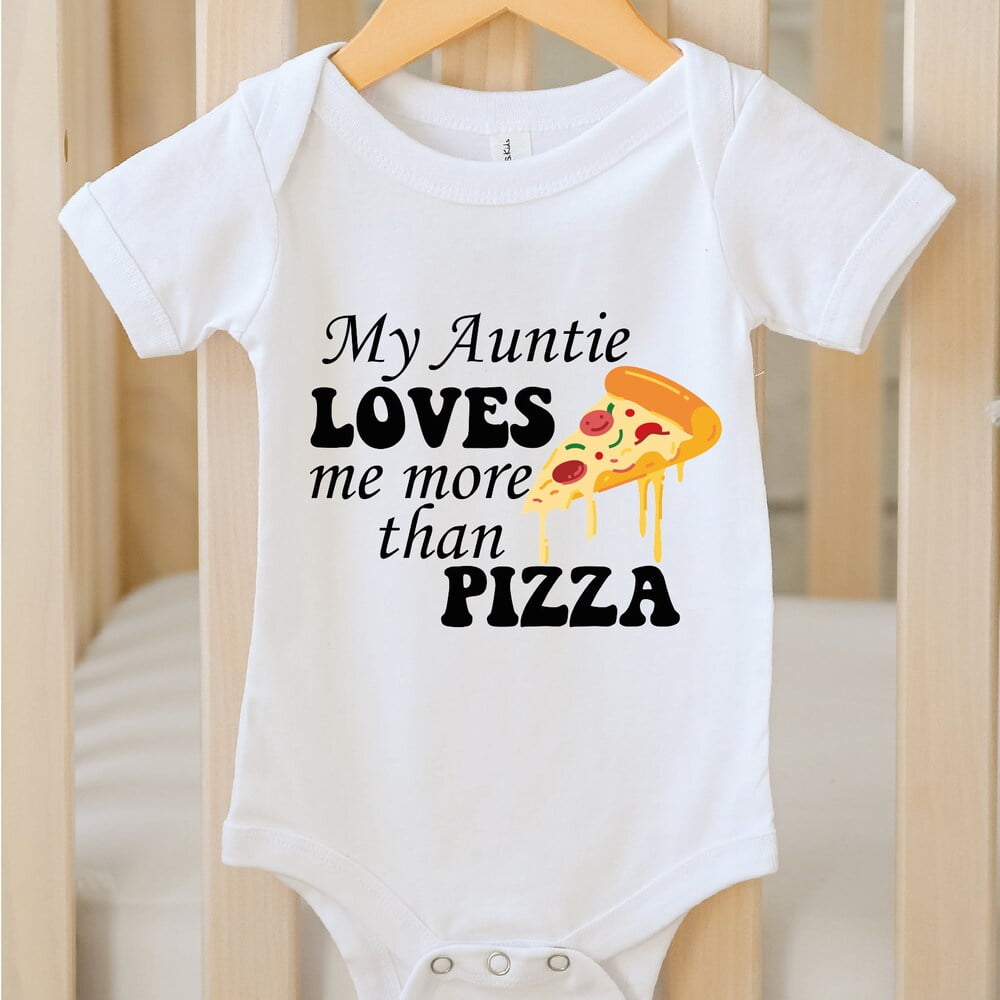 Bella Canvas with My Auntie Loves Me More Than Pizza, My Auntie Loves Me More Than Pizza Kids ...