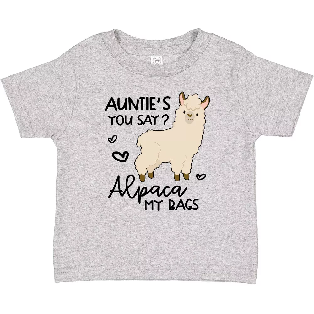 Bella Canvas Auntie's You Say Alpaca My Bags Baby Toddler Shirt Animals Llama Cute Animal ...