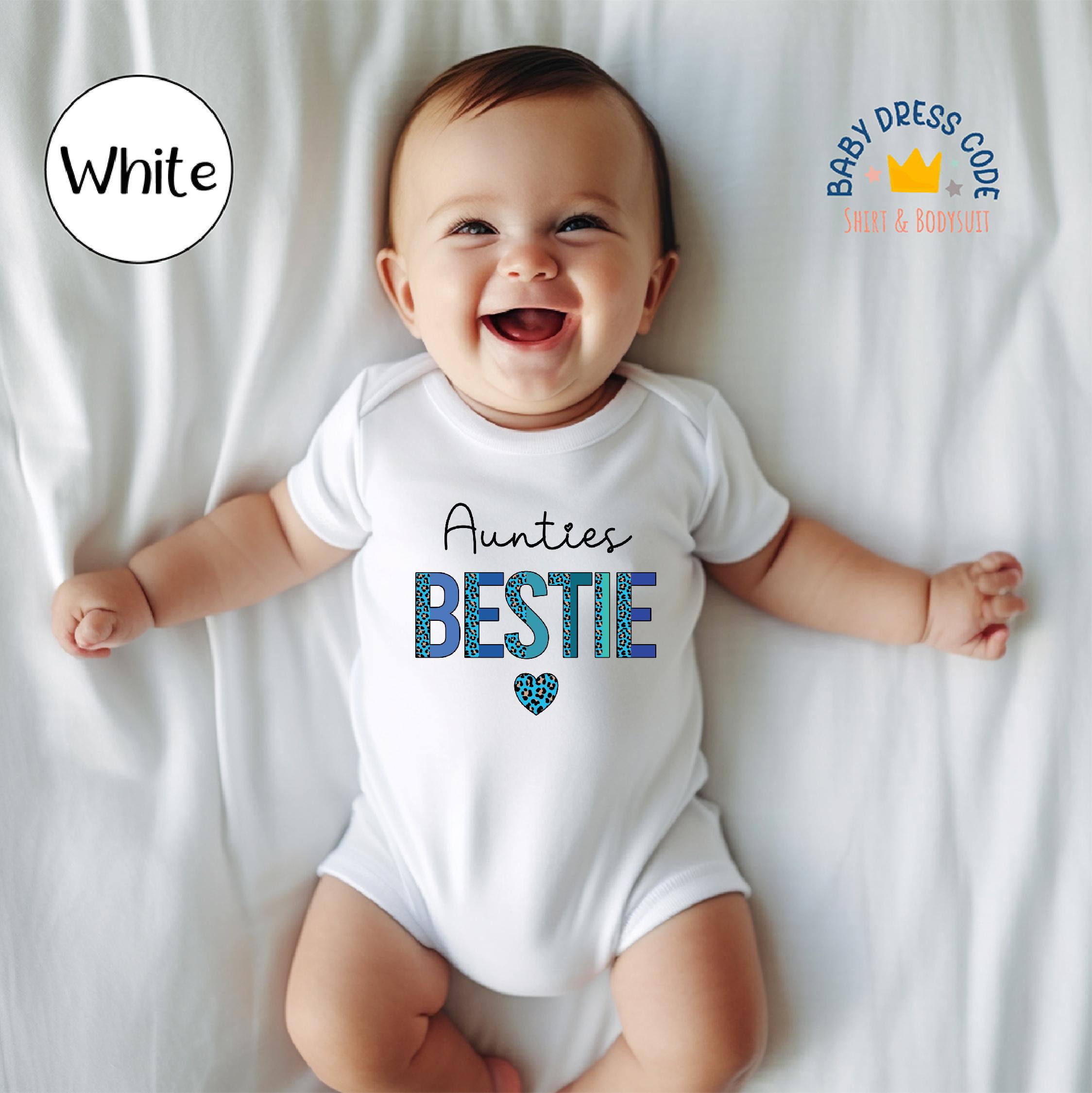 Bella Canvas with Aunties Bestie, Funny Auntie Shirt, Heart Baby Outfit ...