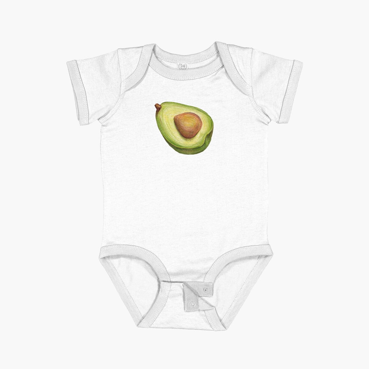 Bella Canvas Avocado. Color Pencil Short Sleeve Baby One-Piece Newborn ...
