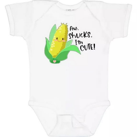 Bella Canvas Aw, Shucks, I'm Cute! Corn Humor Baby Farming Kids Cob ...