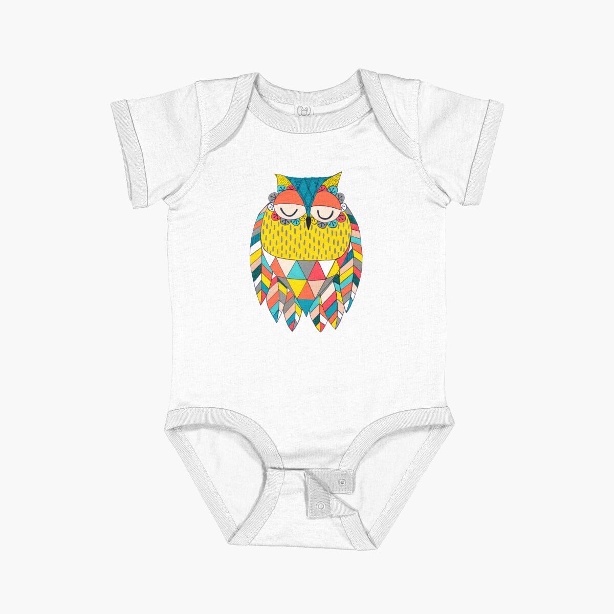 Bella Canvas Aztec Owl Illustration Short Sleeve Baby One-Piece Newborn ...