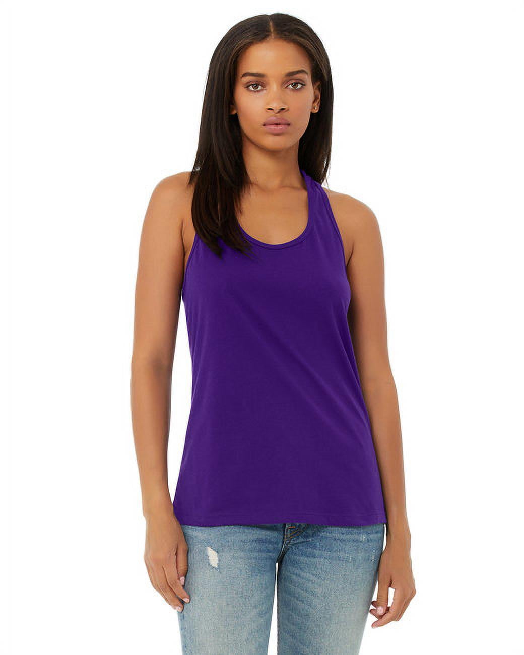 Bella & Canvas B33206677 Women Jersey Racerback Tank Top, Team Purple ...