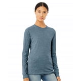 Bella & Canvas B57606773 Women Jersey Long Sleeve T-Shirt, Heather Deep ...