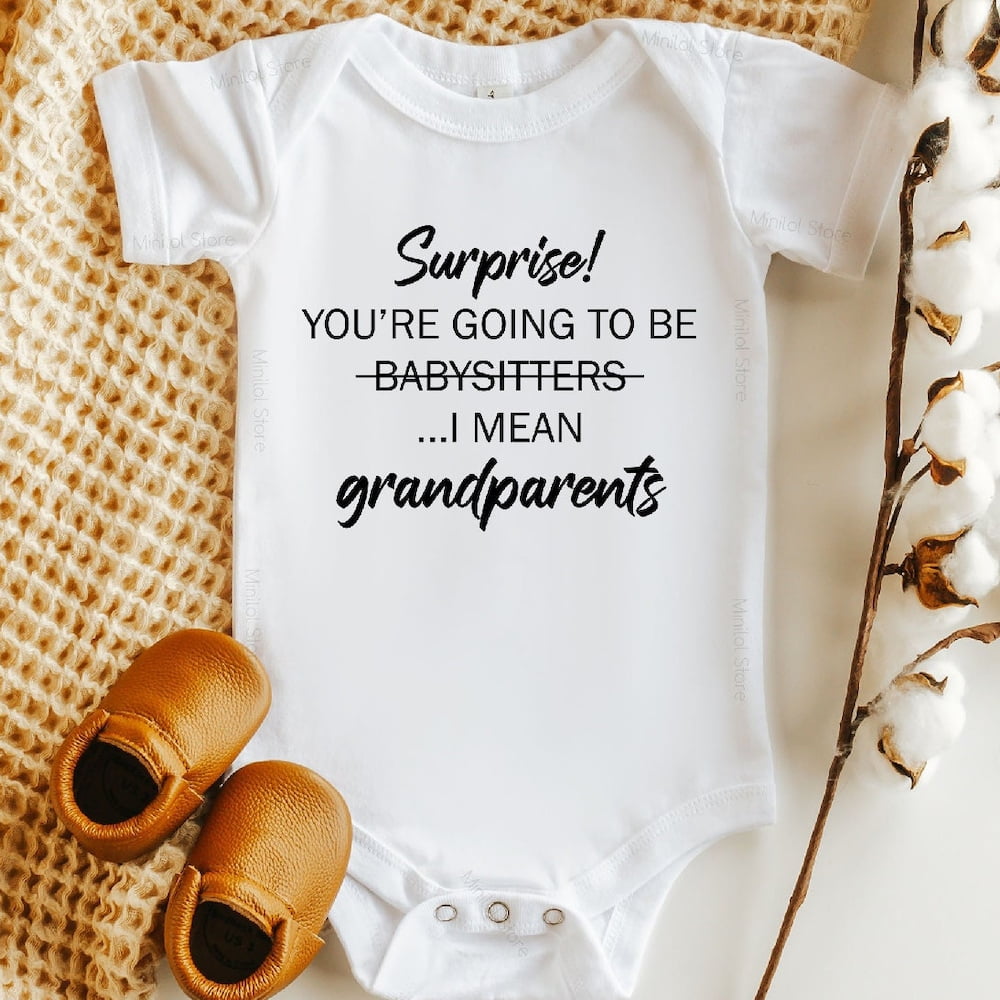 Bella Canvas Baby Announcement, Grandparents Bodysuit, Funny Baby ...