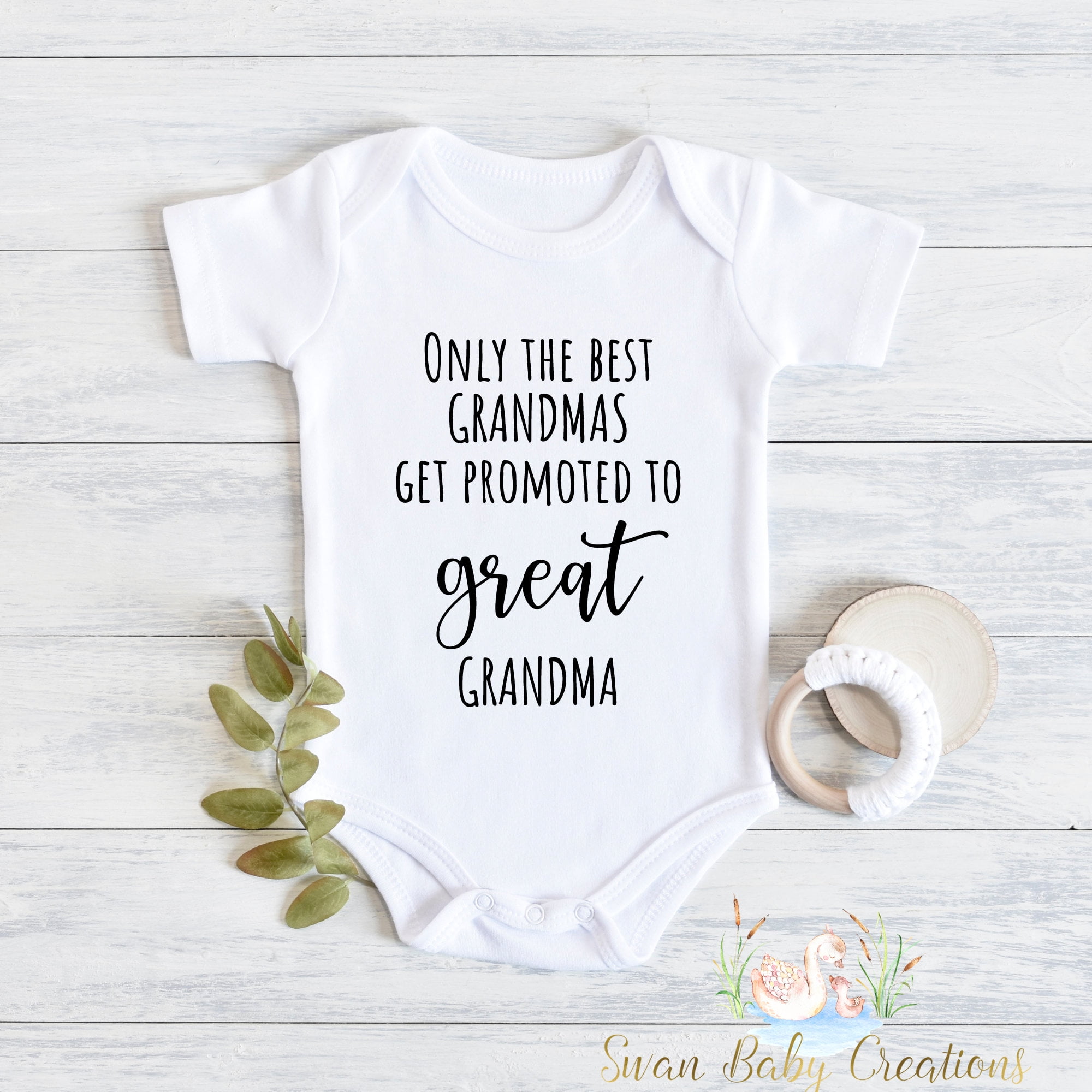 Bella Canvas with Baby Announcement To Great Grandma First Great ...