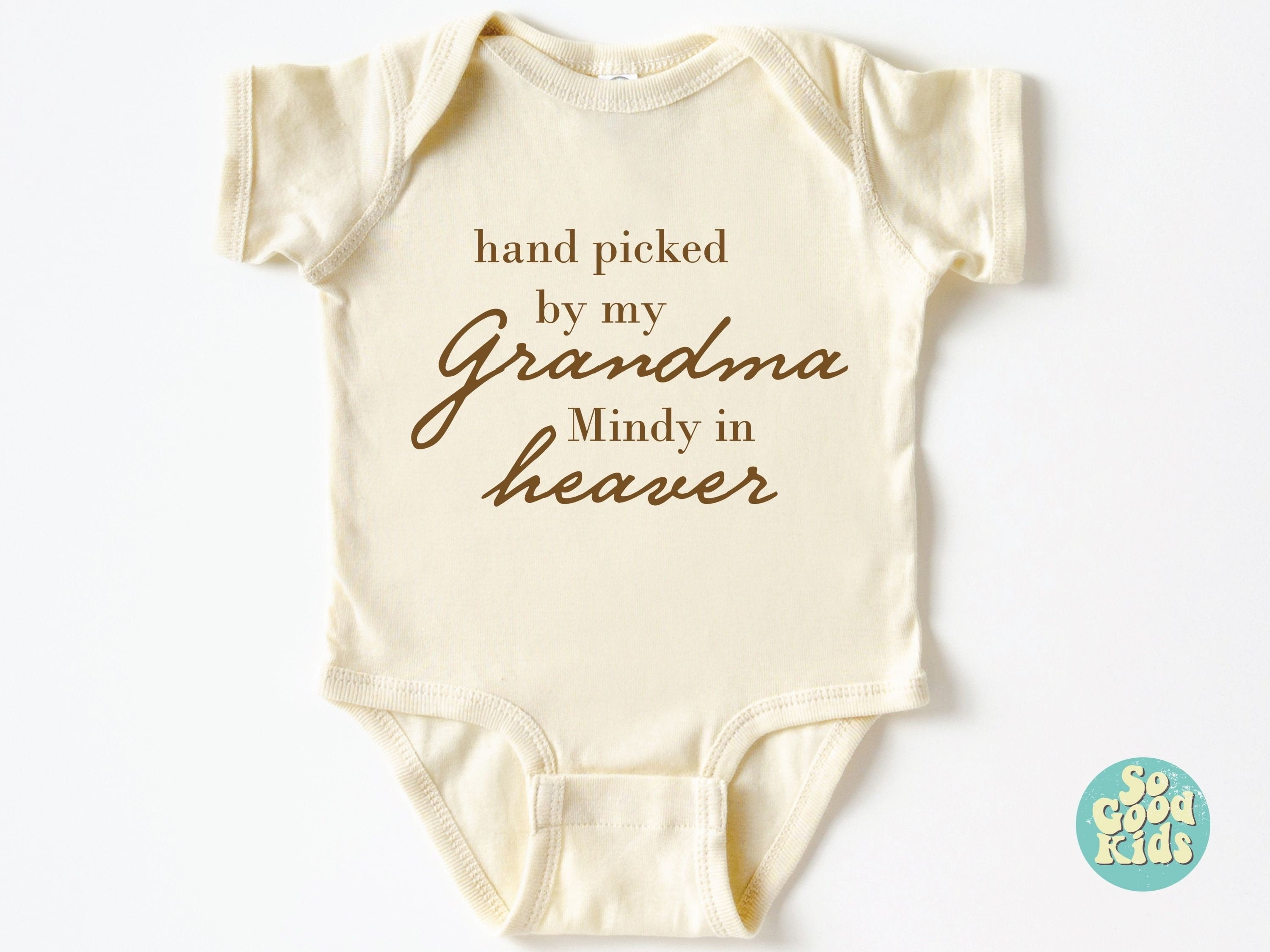 Bella Canvas with , Baby Clothes, Baby Shower Gift, Grandma In Heaven ...