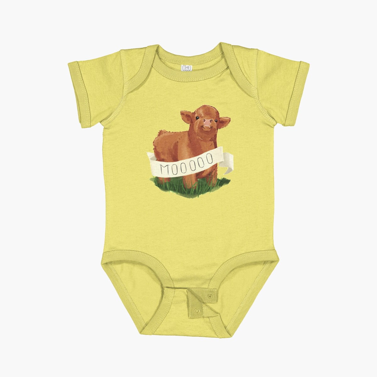 Bella Canvas Baby Highland Cow Short Sleeve Baby One-Piece Newborn ...