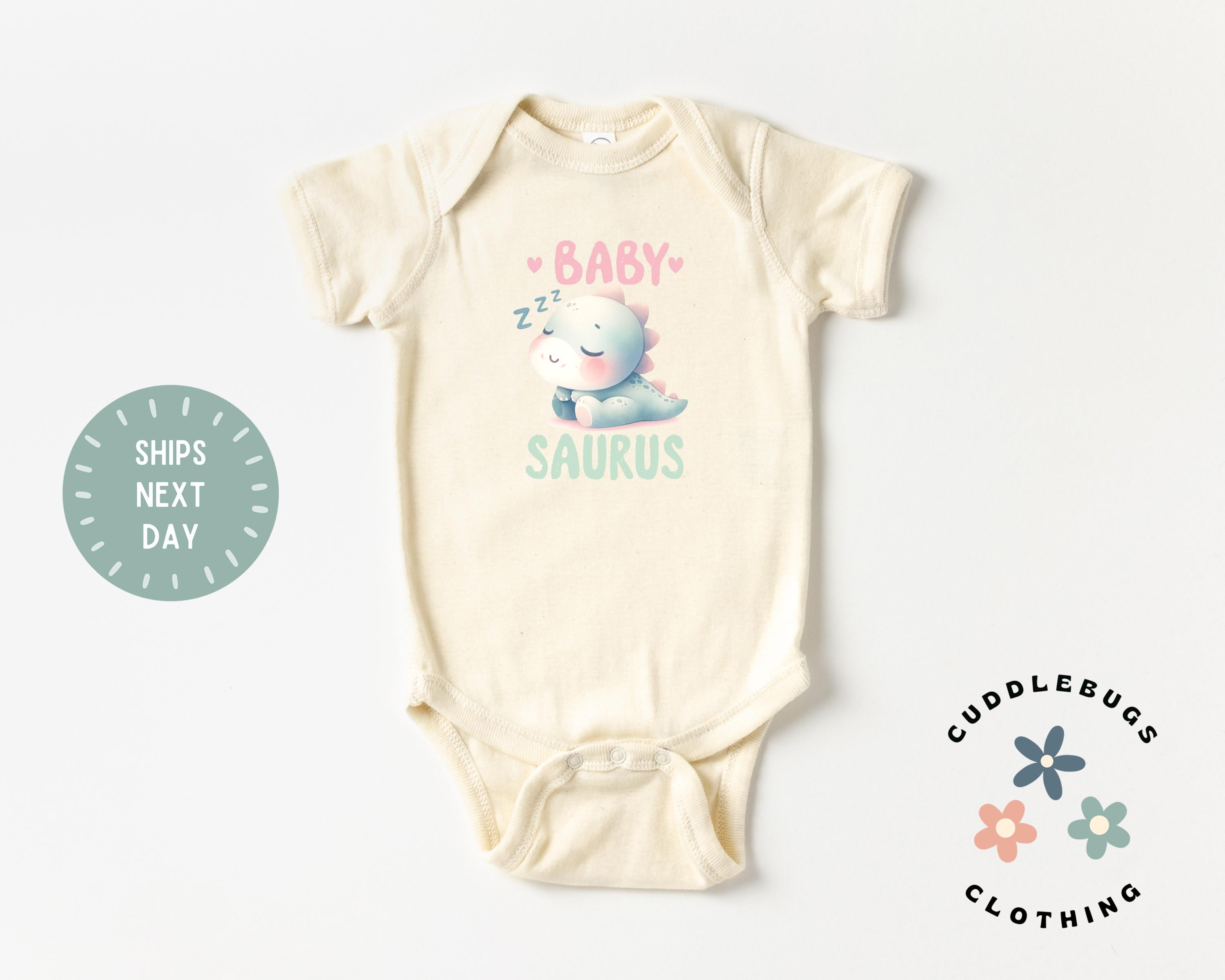 Bella Canvas with Babysaurus Baby Onsies, Cute Baby Dinosaur, Dinosaur ...