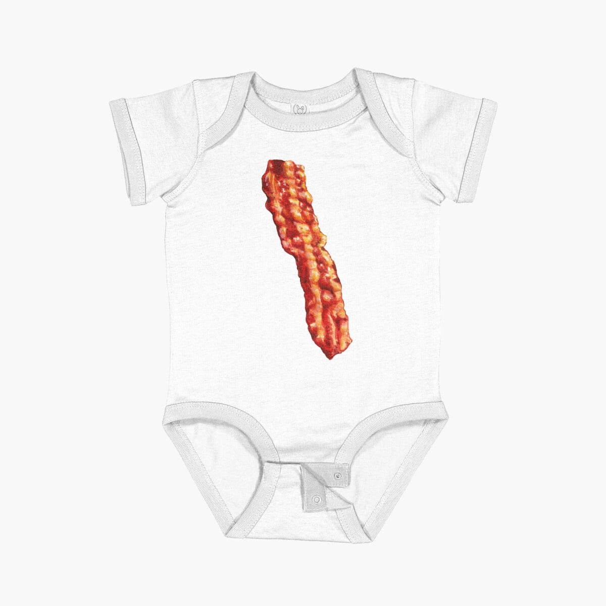 Bella Canvas Bacon Pattern Short Sleeve Baby One-Piece Newborn Gender ...