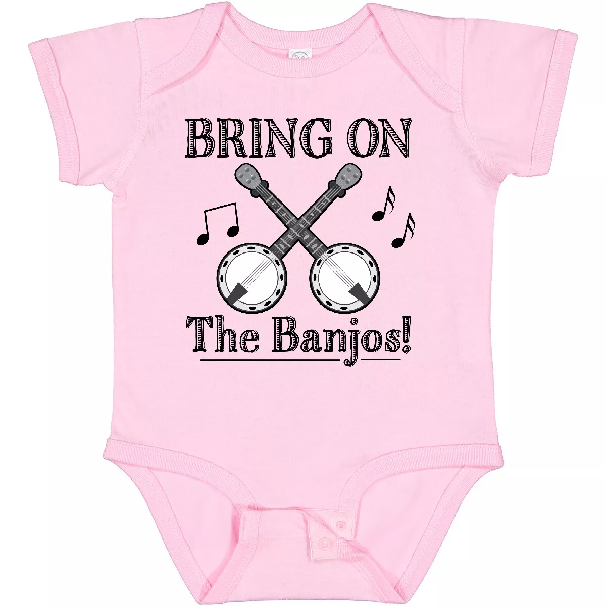 Bella Canvas Banjo Music Bluegrass Baby Bodysuit Instrument Band One-Piece Infant Baby Bodysuit ...