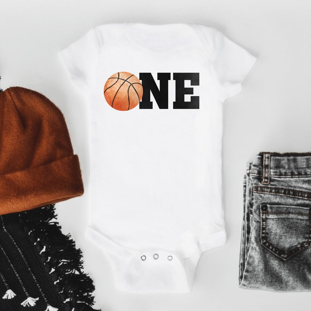 Bella Canvas with Basketball First Birthday,, Basketball Birthday ...