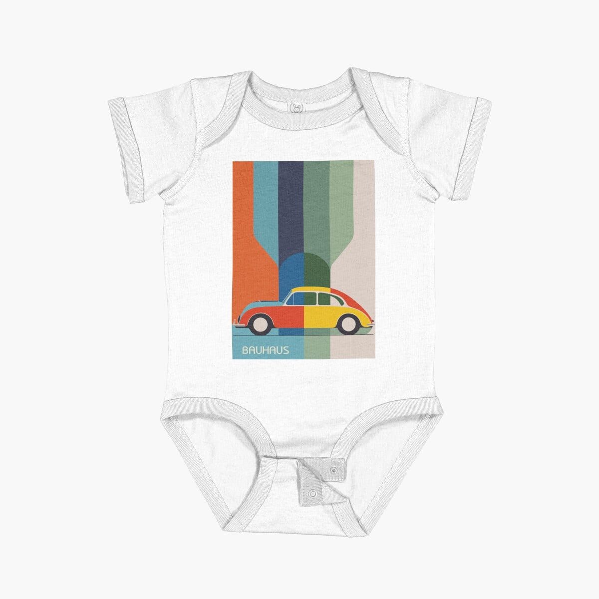 Bella Canvas Bauhaus Car €“ Retro Geometric Abstract Design Short ...