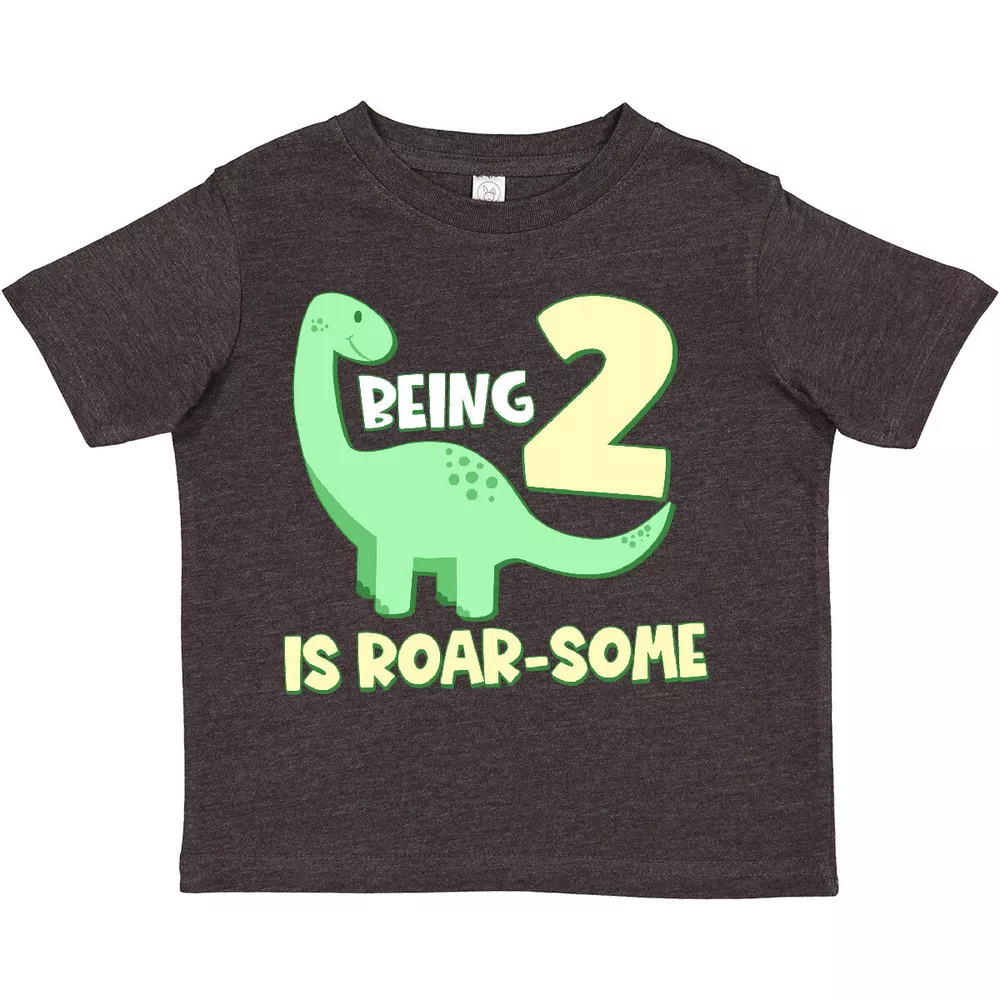 Bella Canvas Being 2 Is Roar-some Toddler Shirt Dino Brachiosaurus ...