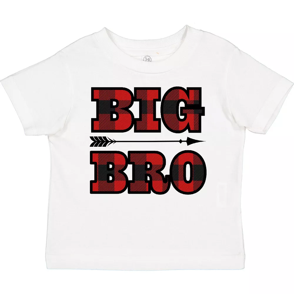 Bella Canvas Big Bro Buffalo Plaid Brother Toddler Shirt Siblings ...
