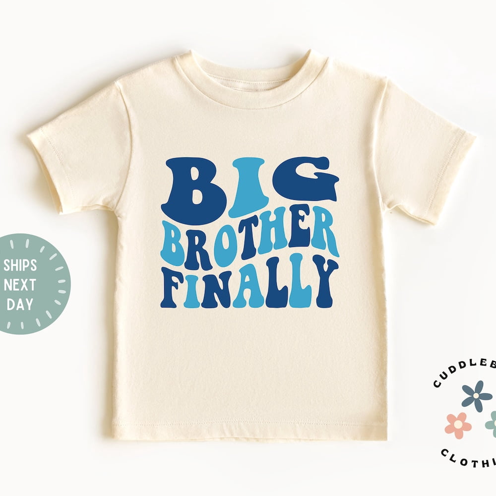 Bella Canvas Big Brother Finally Kids Shirt, Retro Big Brother Finally ...