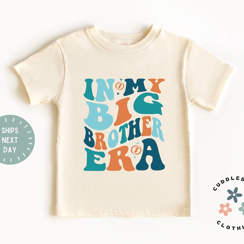 Bella Canvas Big Brother Kids Shirt, Retro In My Big Brother Era Kids ...